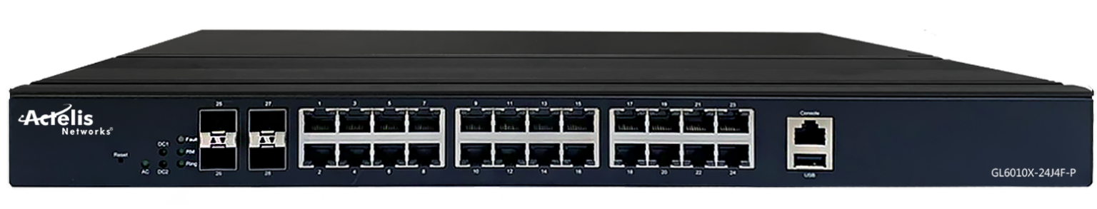 GL6010 L2/L3 Ethernet Switch with POE | Actelis Networks